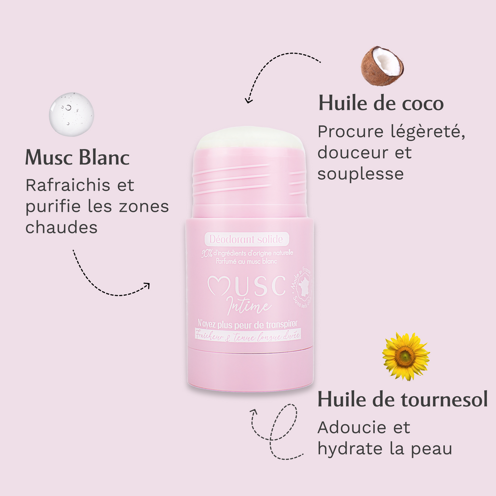 Déodorant naturel au Musc Blanc 👑 – Muscintimeofficiel